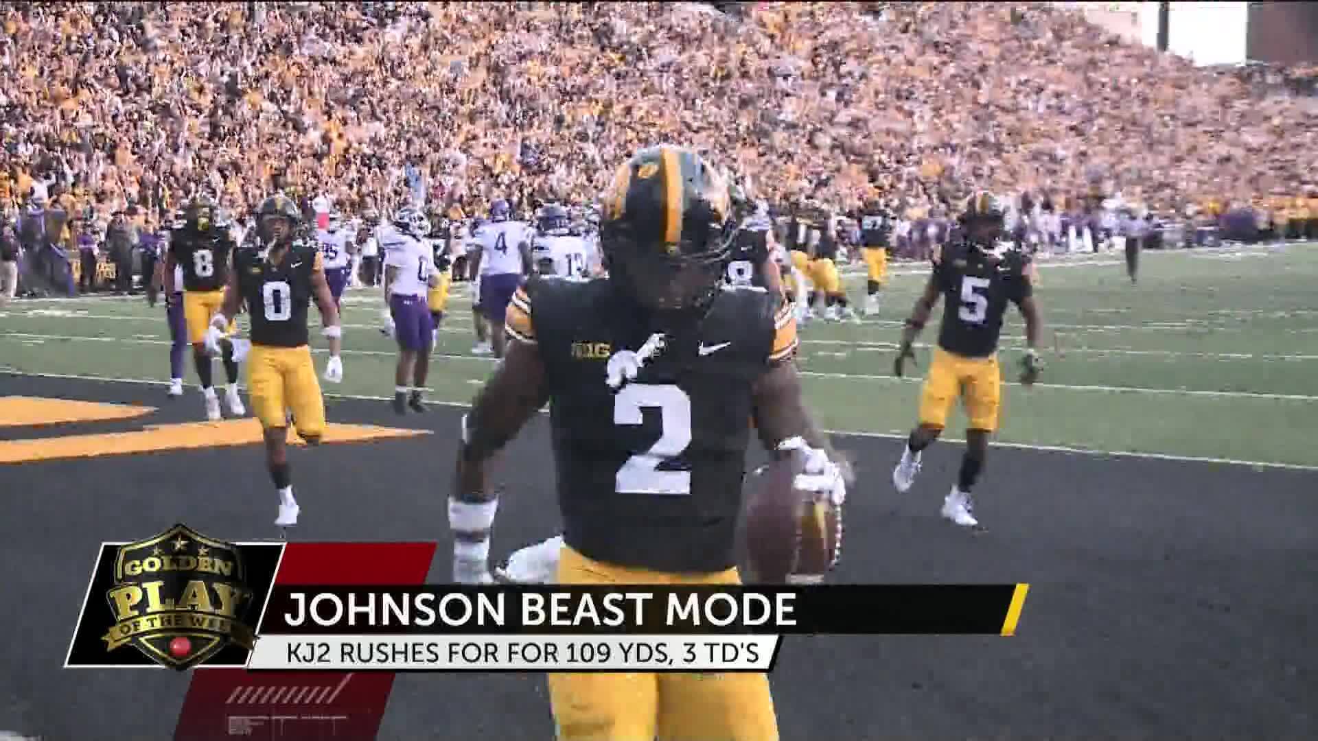 Golden Play of the Week: Hawkeyes’ Johnson goes beast mode – who13.com