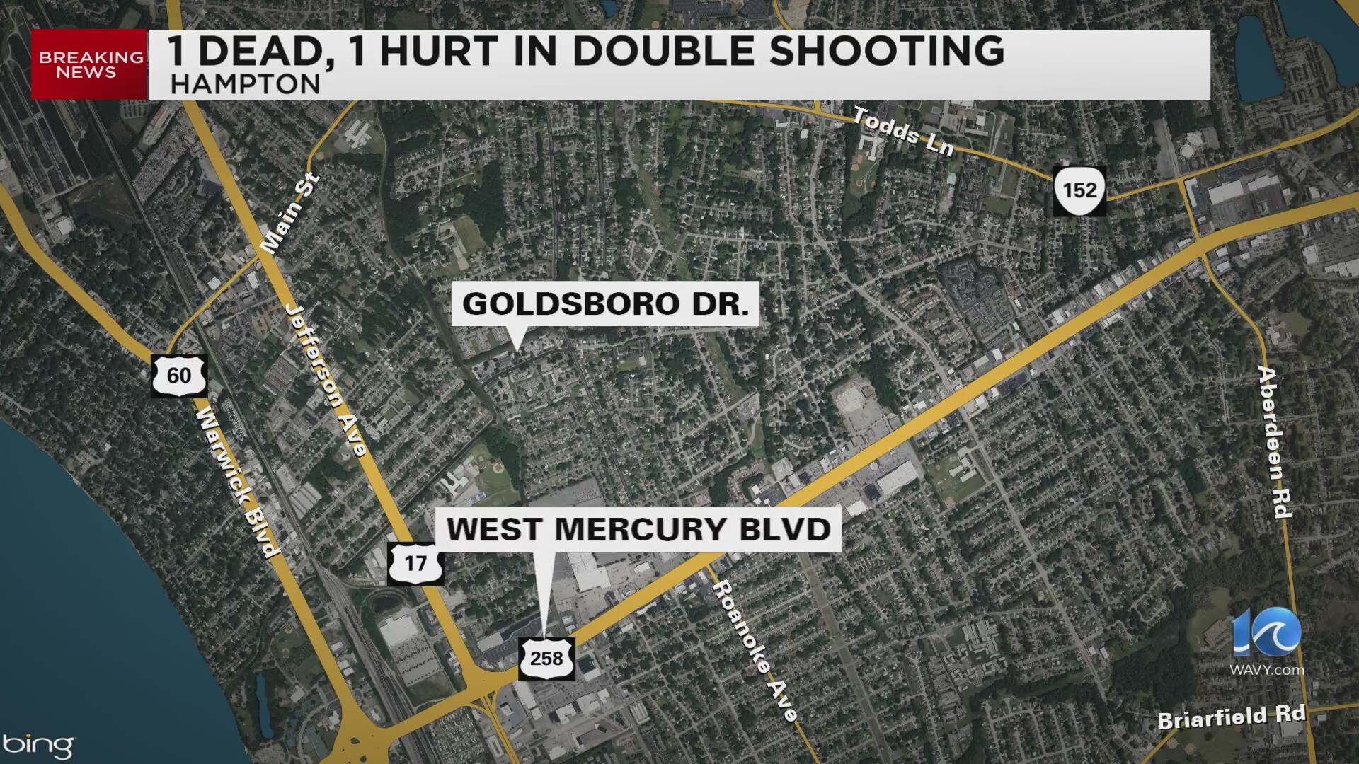 Police: 1 dead in Hampton double shooting – WAVY.com