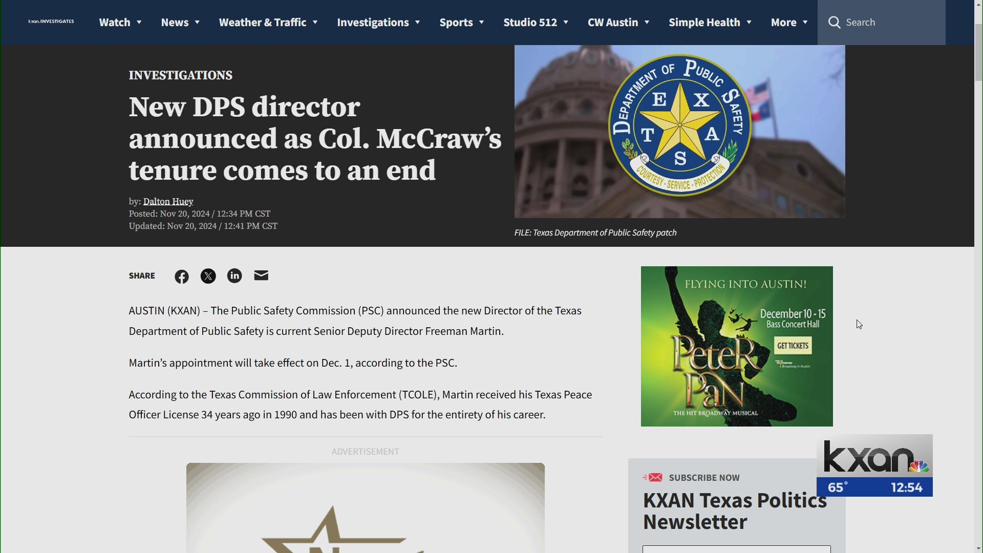 New DPS director announced as Col. McCraw’s tenure comes to an end ...