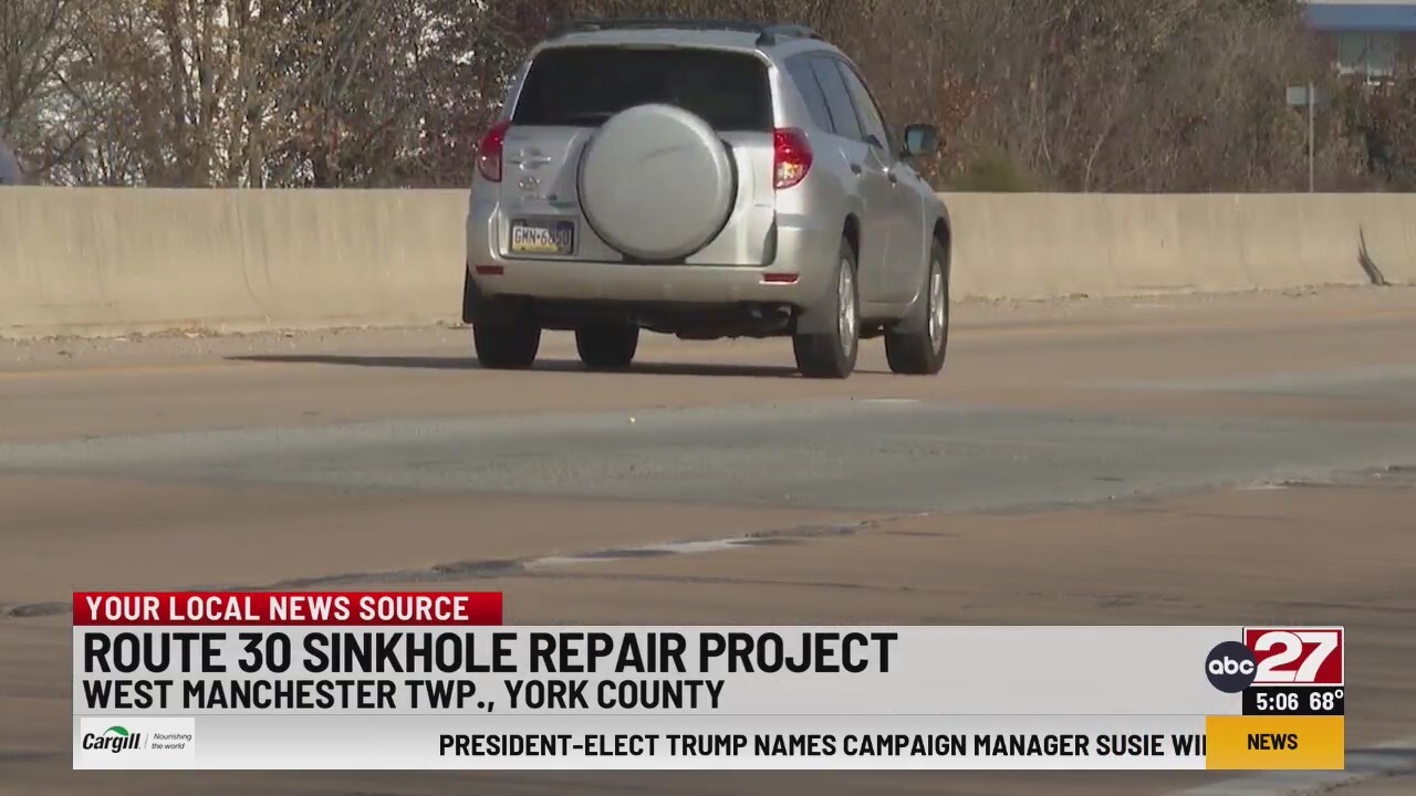 Route 30 sinkhole repair project – ABC27