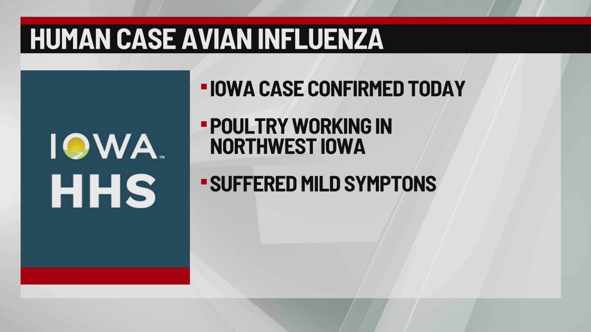 Iowa HHS reports first human case of bird flu in the state – who13.com