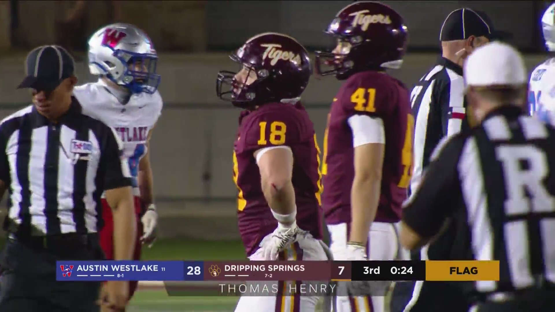 Dripping Springs big play: Maddox Maher to Jack Tyndall 48-yard screen ...