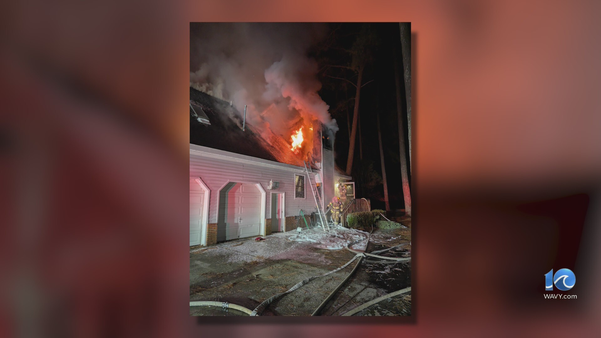 Fire crews respond to large house fire on Big Bethel Rd. – WAVY.com
