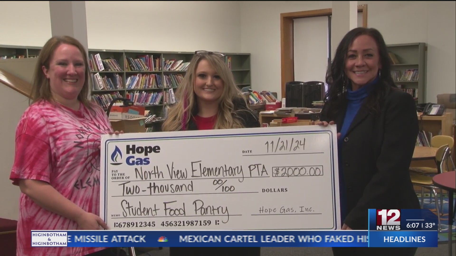 Hope Gas donates $2,000 to North View Elementary School’s food pantry ...