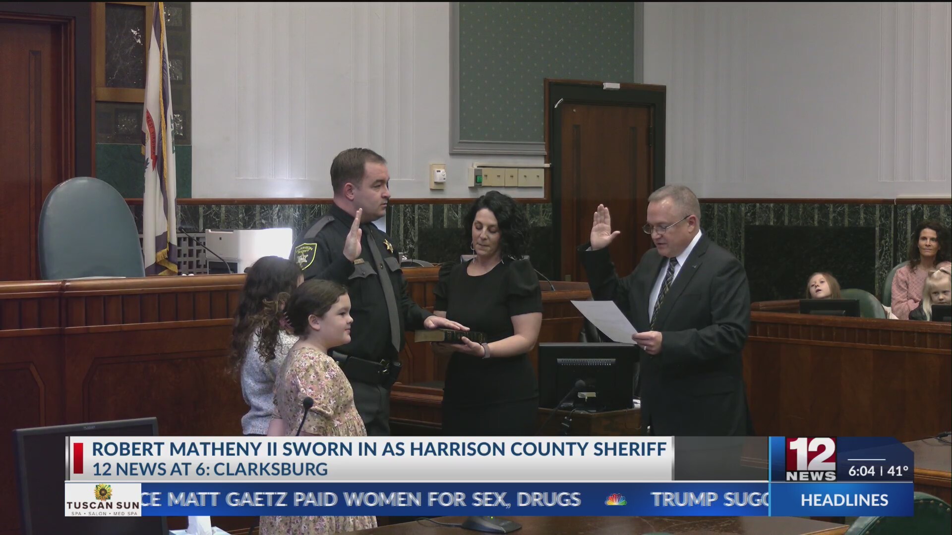 Robert G. Matheny II sworn in as Harrison County Sheriff – WBOY.com