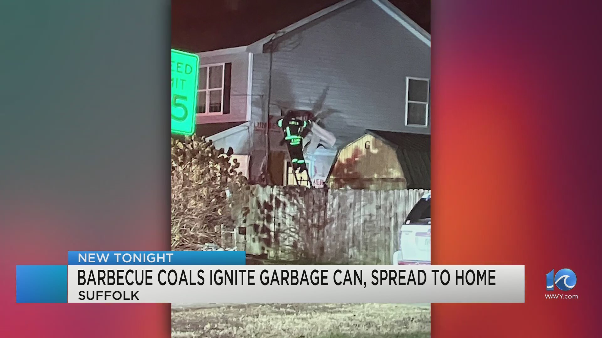 Barbecue coals ignite garbage can, spread to Suffolk home – WAVY.com