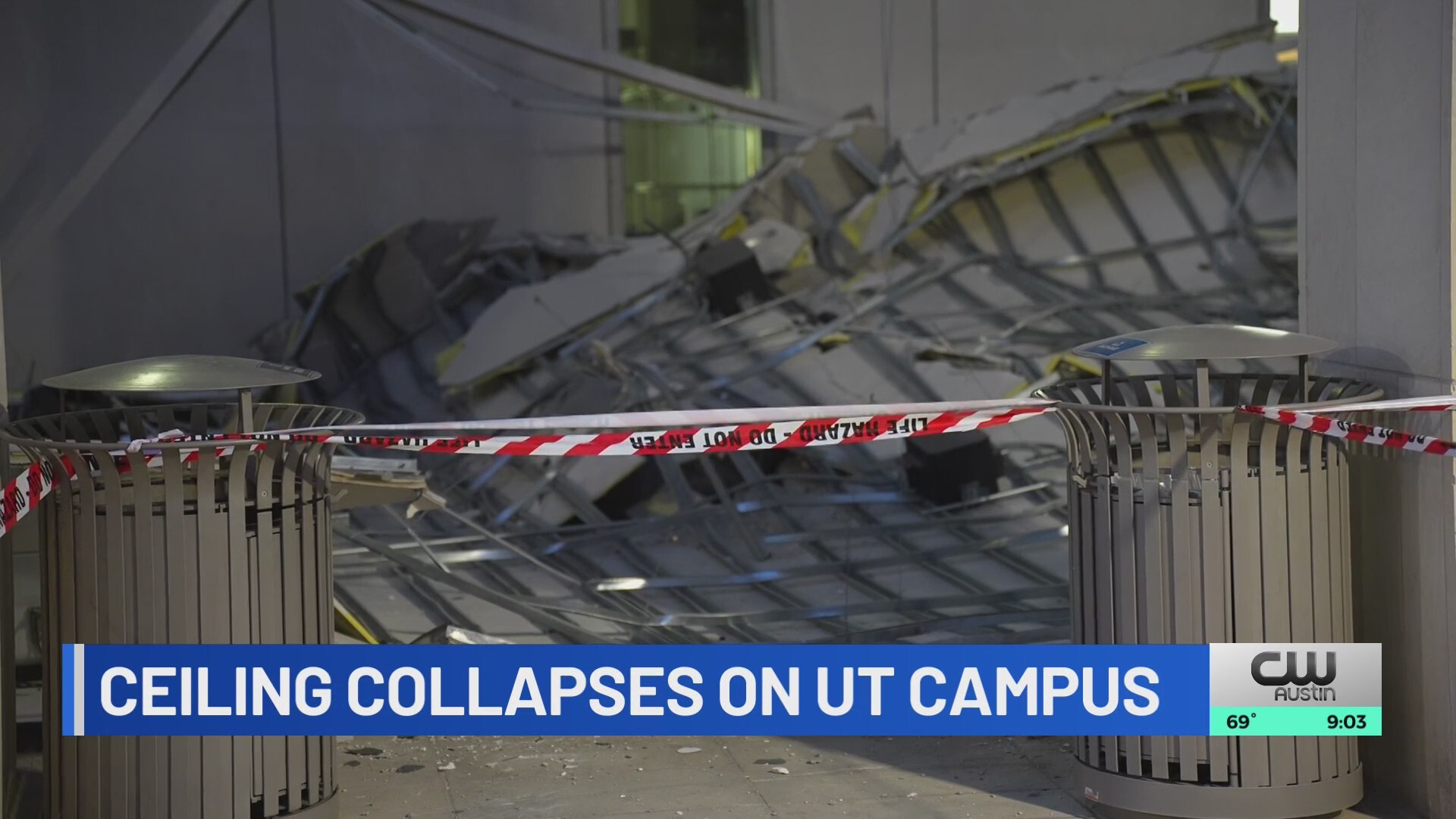 Ceiling collapses at UT campus building – KXAN Austin